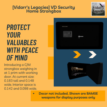 Second Life Marketplace - [Vidarr's Legacies] VD Security Home Strongbox